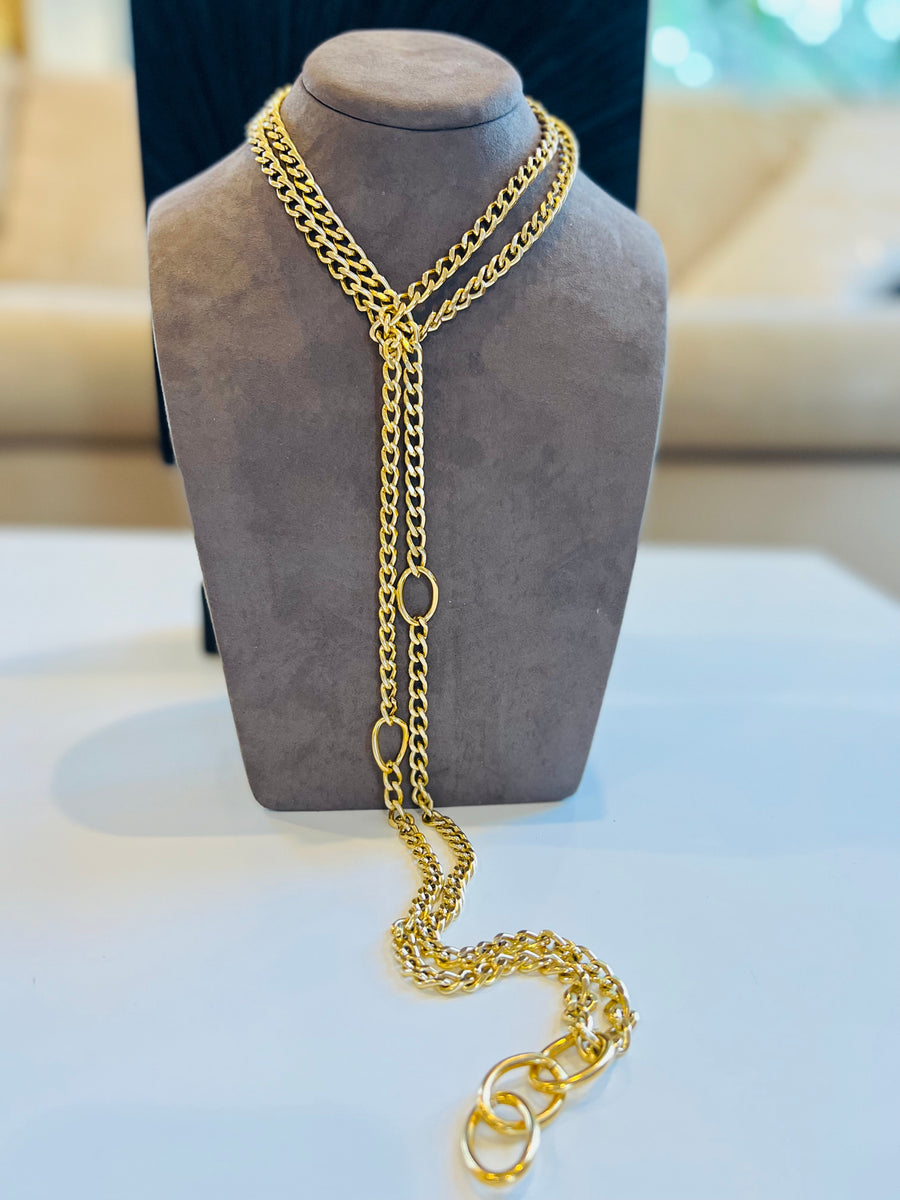 Gold chain leash store